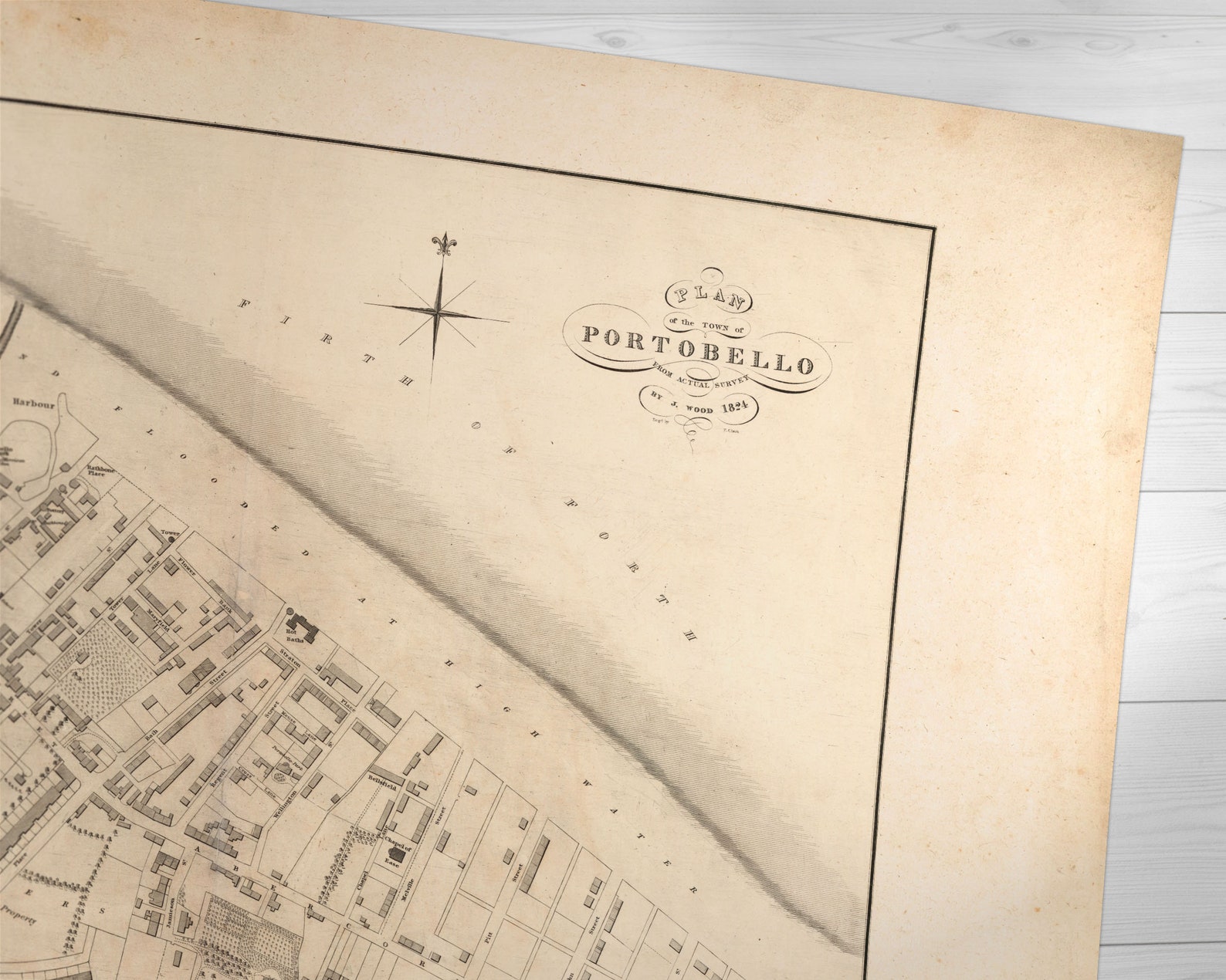 Old Map of Portobello, Edinburgh | Fine Art Print | Old Town Survey of ...