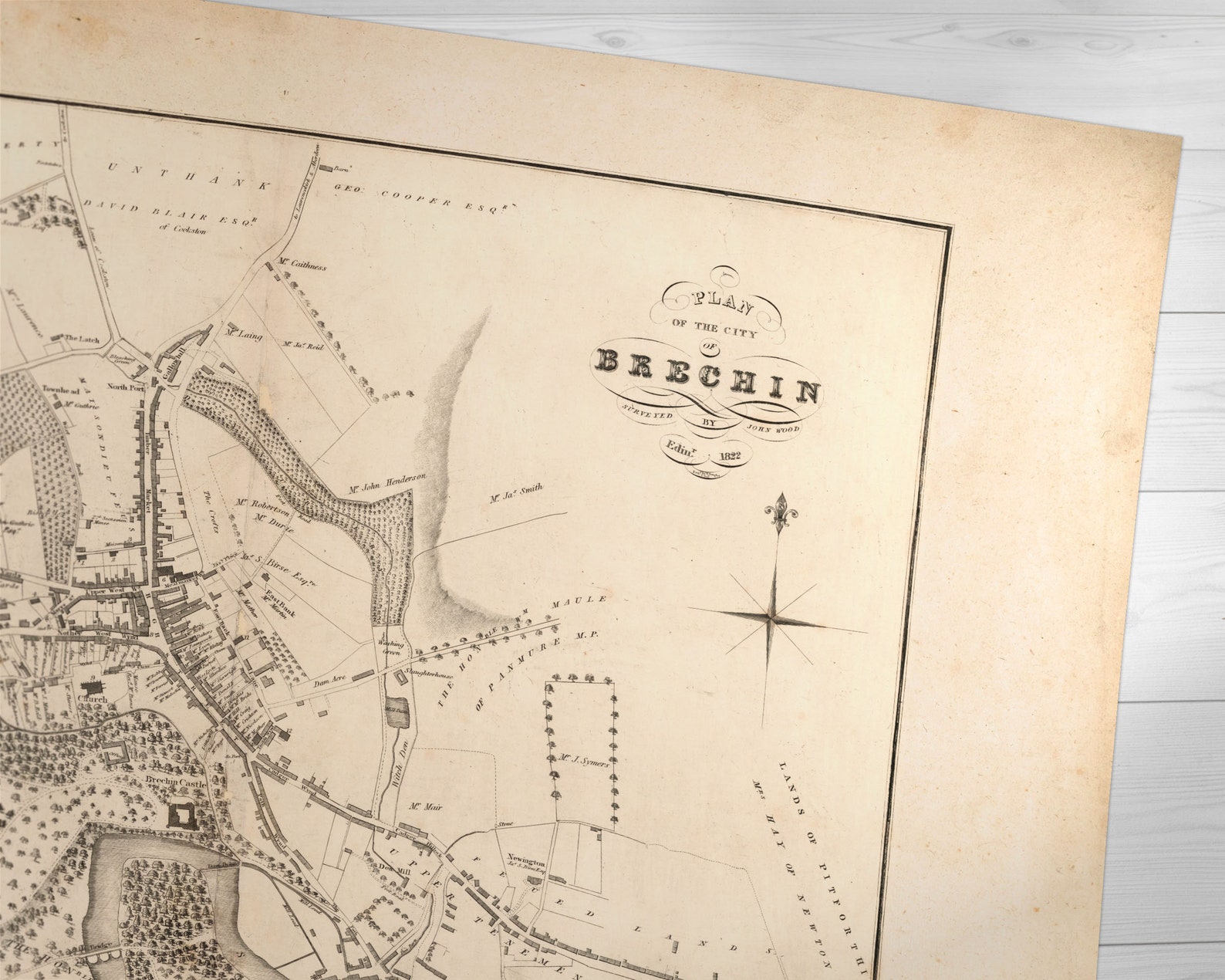 Old Map of Brechin Old Map Print Brechin Old Map, Brechin Vintage Map ...