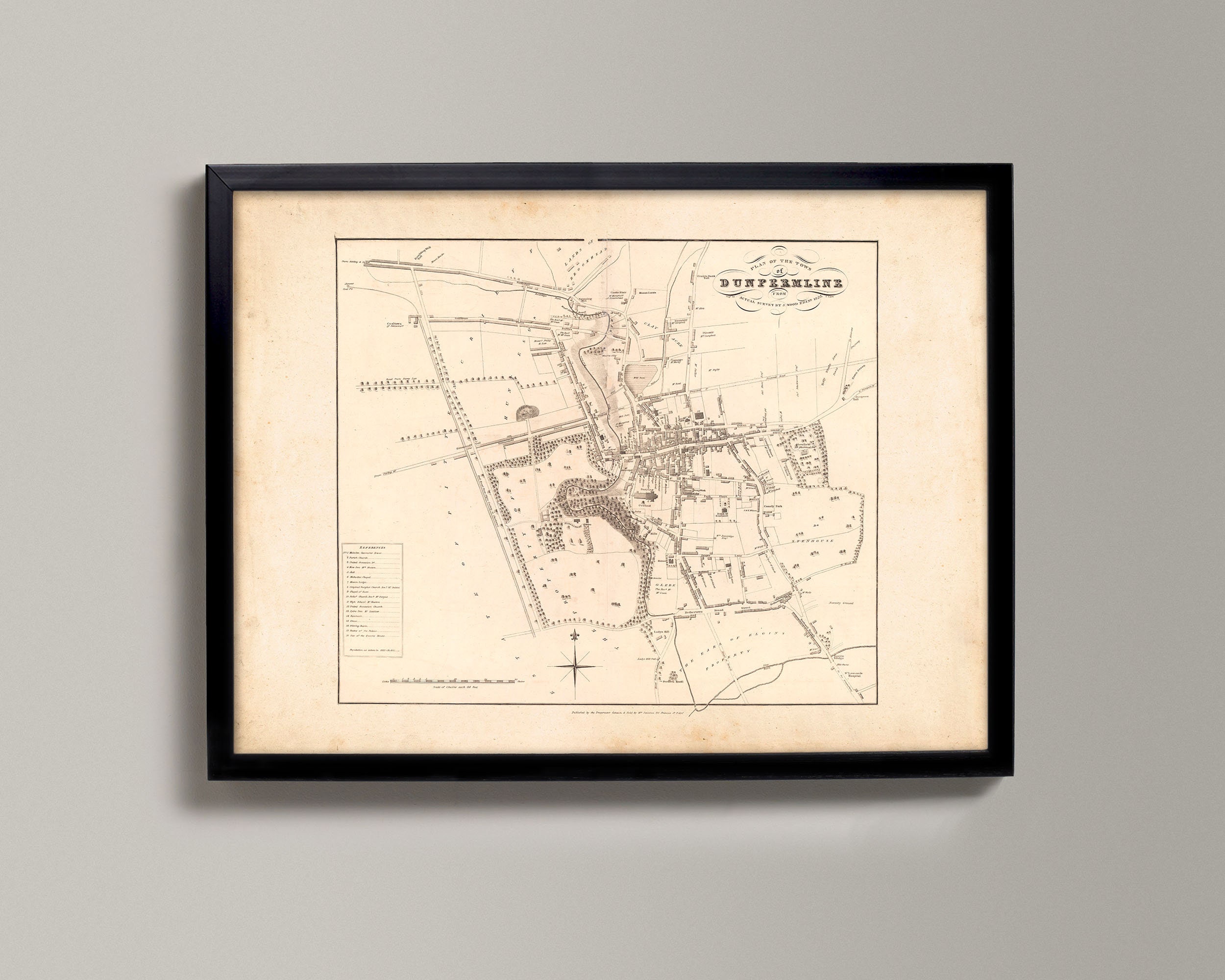 Old Map of Dunfermline | Old Map Print | Dunfermline Old Map ...