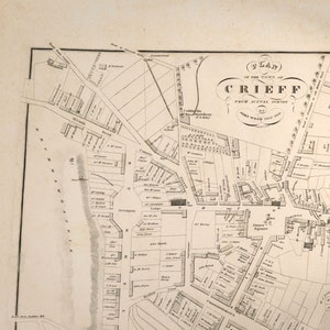 Old Map of Crieff | Old Map Print | Crieff Old Map, Crieff Vintage Map ...
