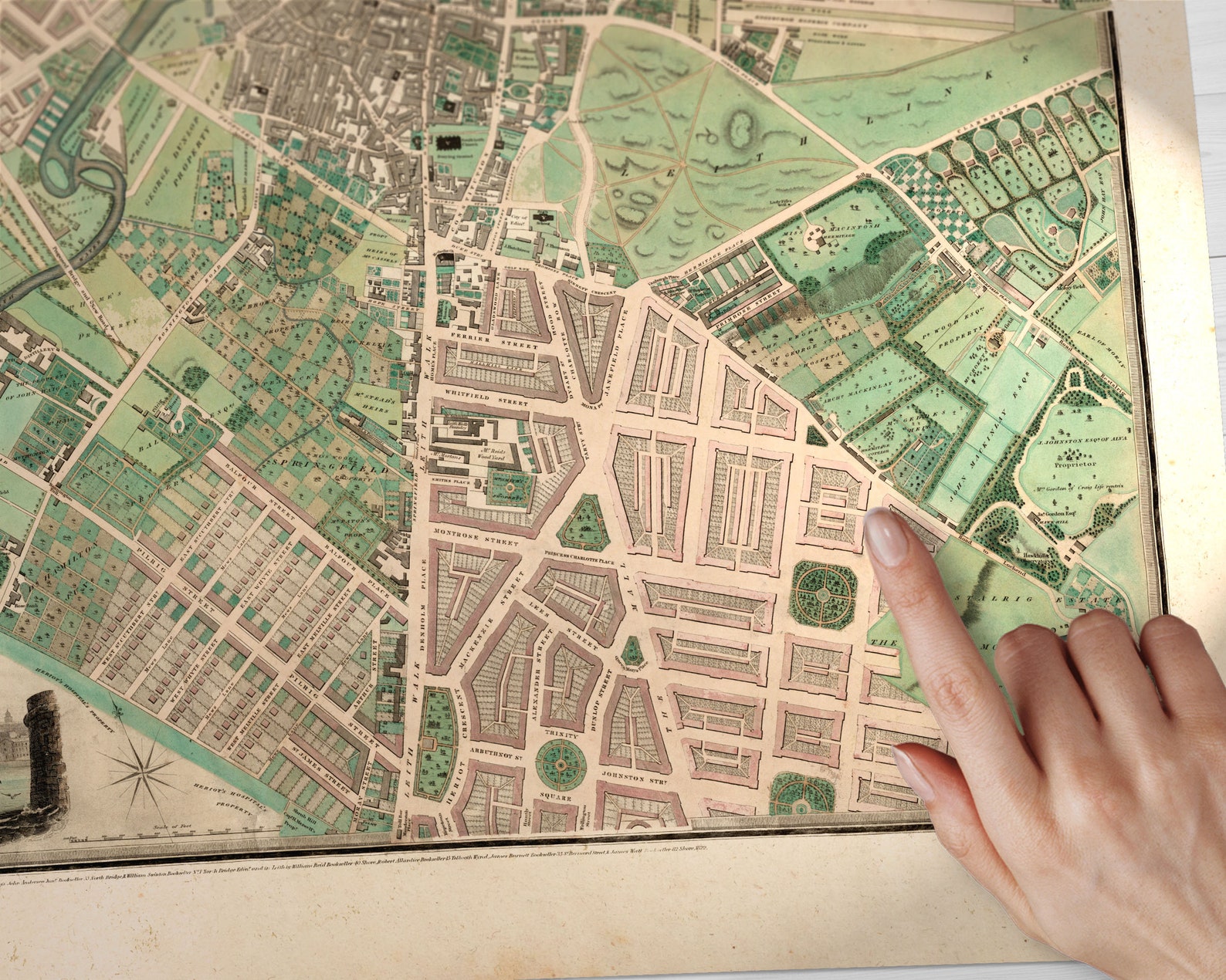 Old Map of Leith Fine Art Print vintage town survey in | Etsy