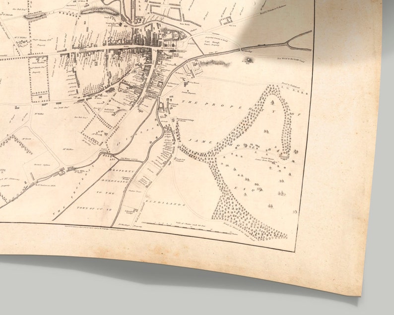 Cupar old town plan Fine Art Print Antique vintage map | Etsy