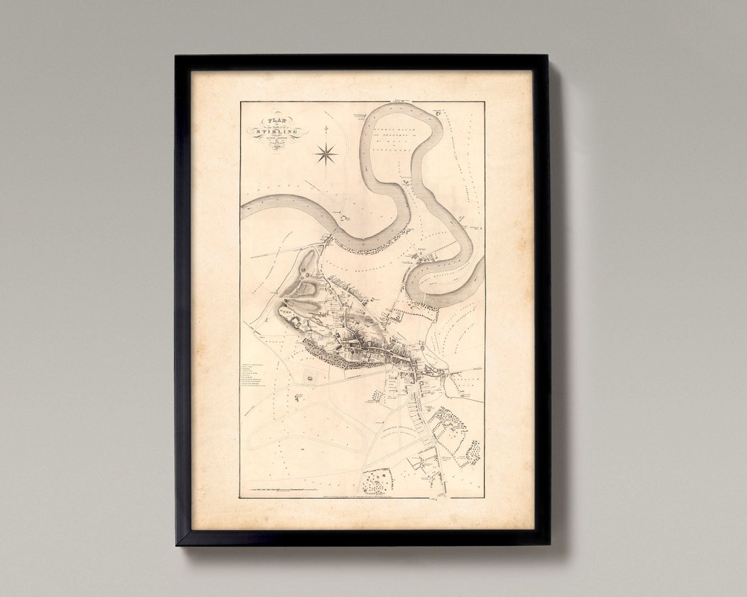 Old Map of Stirling | Old Map Print | Stirling Old Map, Stirling ...