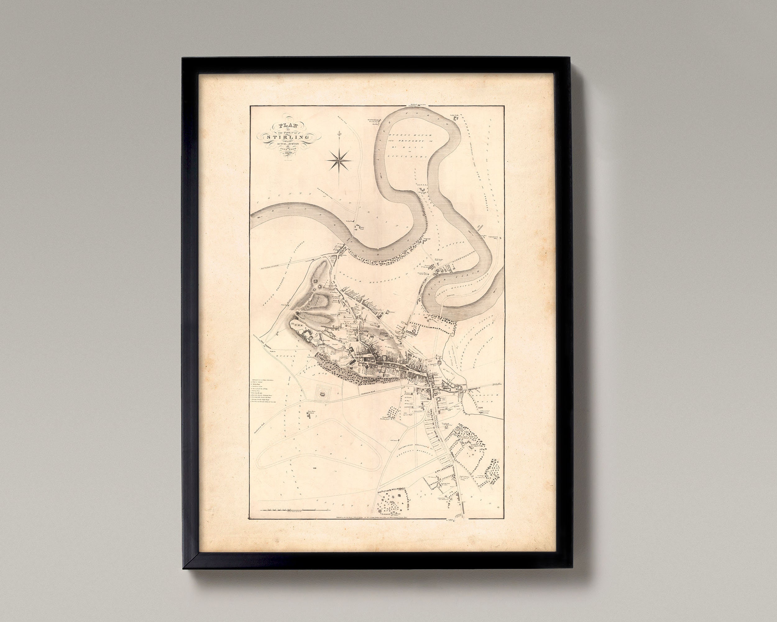 Old Map of Stirling | Old Map Print | Stirling Old Map, Stirling ...