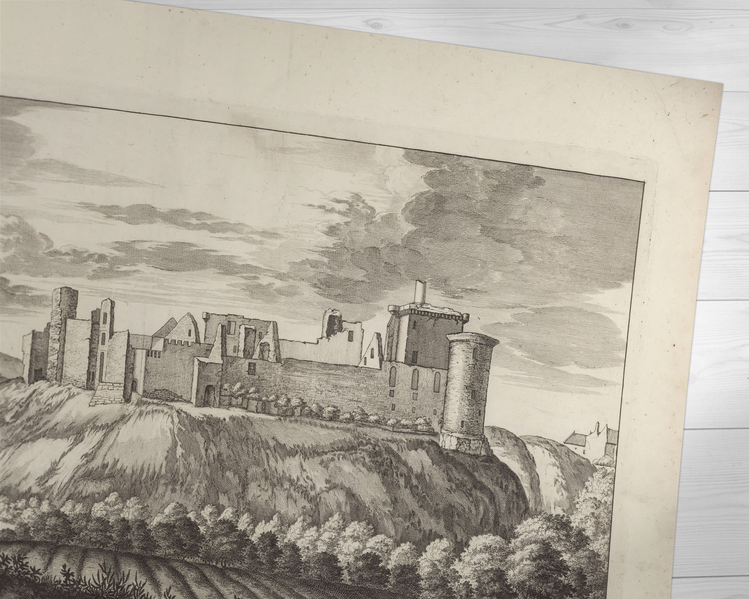 The Prospect of Bothwell Castle | Historical Scottish Town Drawing ...
