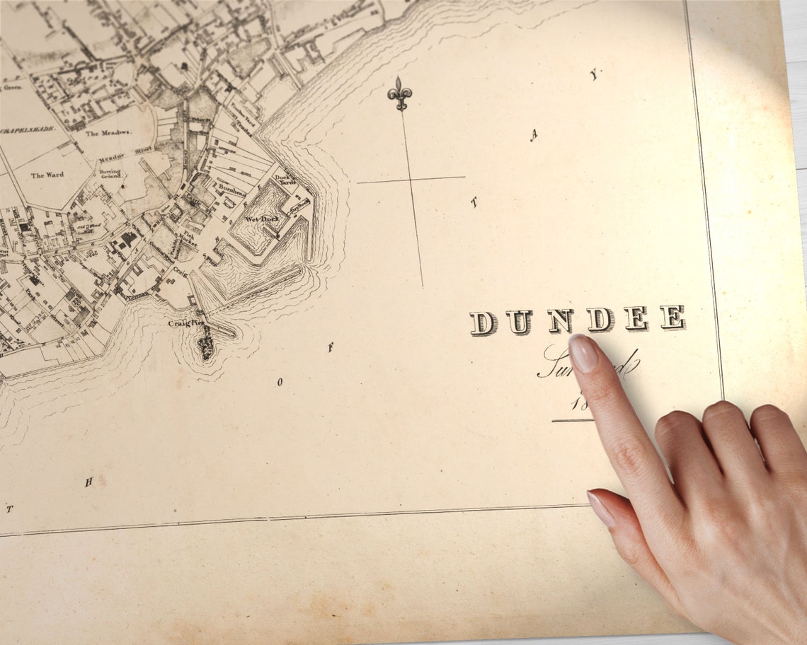 Old Map of Dundee Old Map Print Dundee Old Map Dundee - Etsy UK