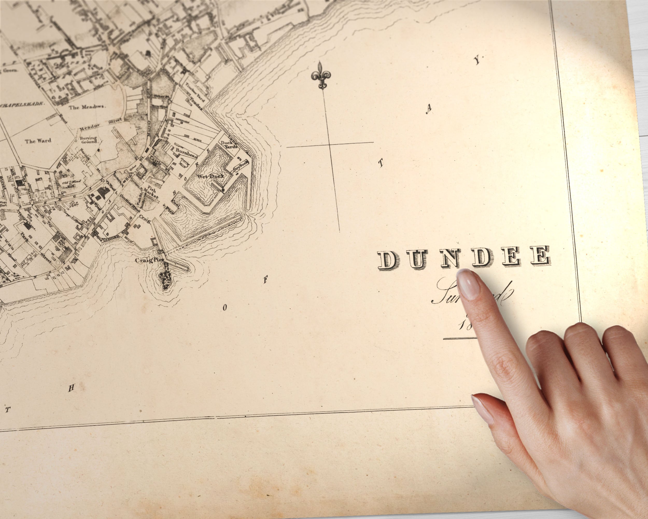Old Map Of Dundee Old Map Print Dundee Old Map Dundee | Etsy