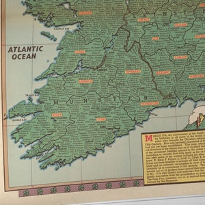 Irish Families Clan Map | Giclée Reproduction, Antique Ireland Map ...
