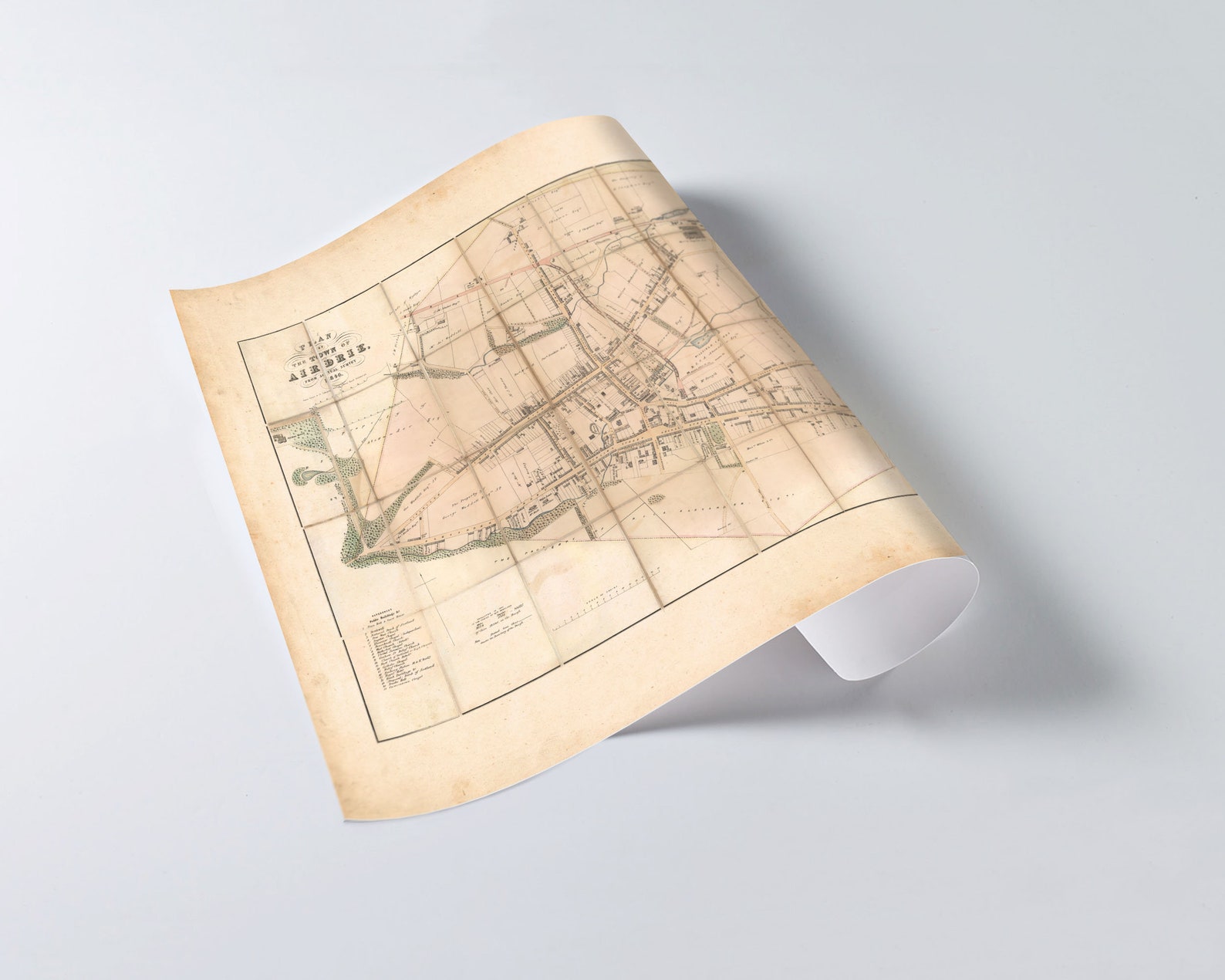 Old Map of Airdrie | Old Map Print | Airdrie Old Map, Airdrie Vintage ...