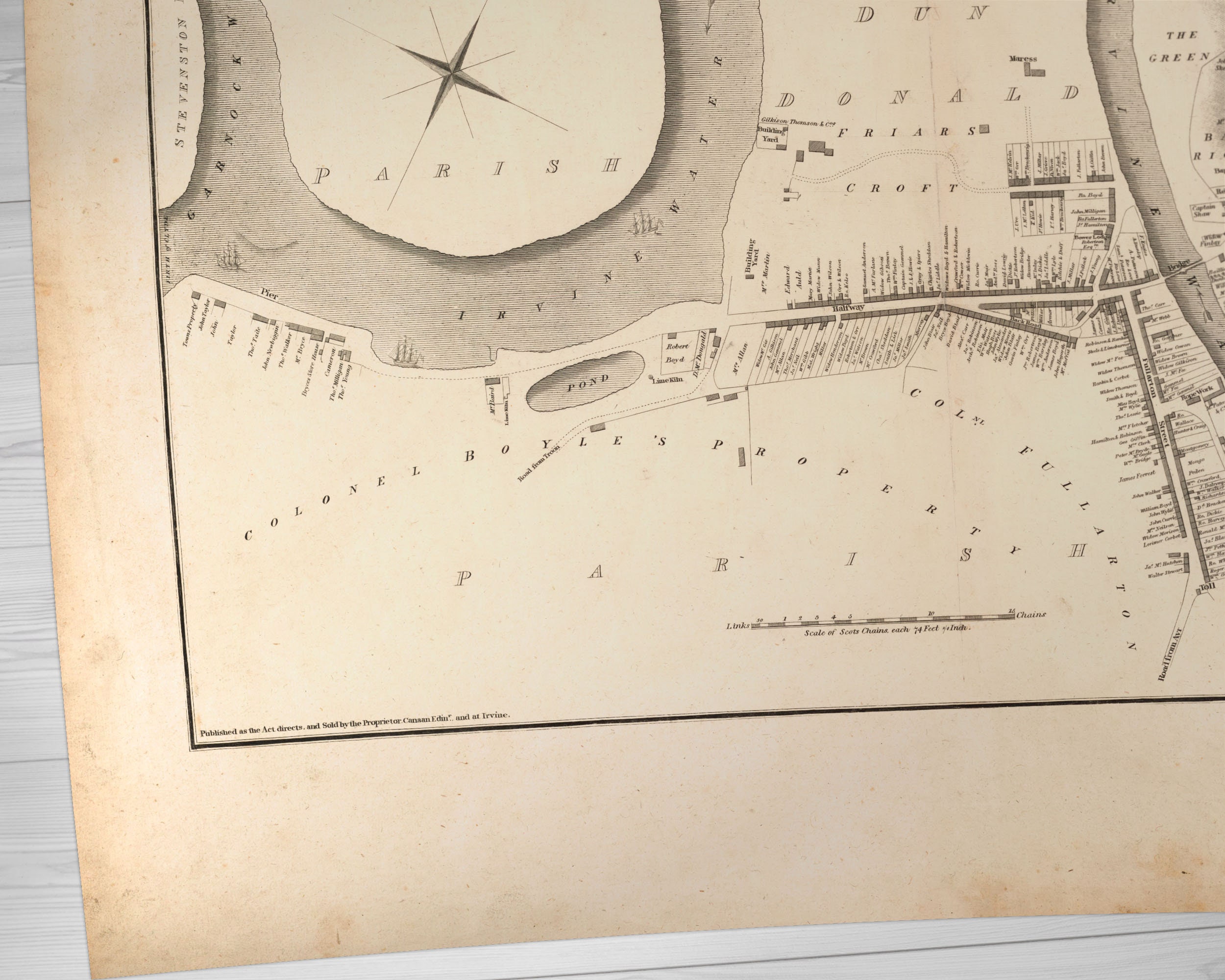 Old Map of Irvine Old Map Print Irvine Old Map, Irvine Vintage Map ...