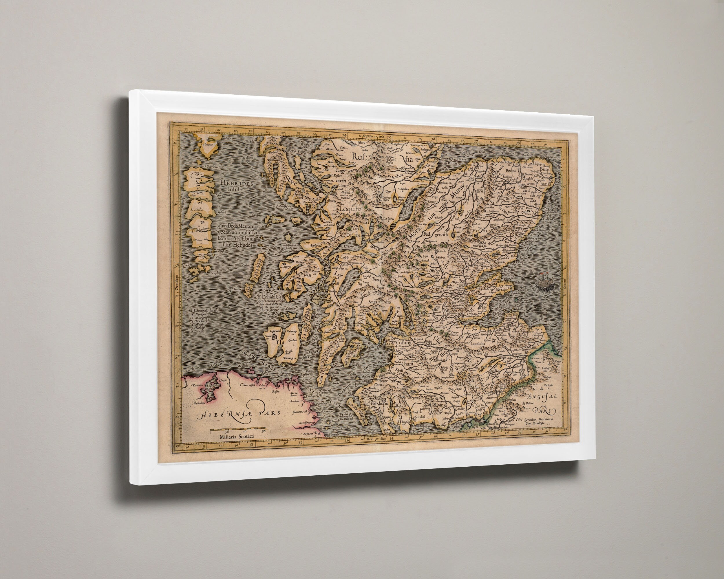 Medieval Old Map of Scotland Giclée Reproduction of Vintage - Etsy