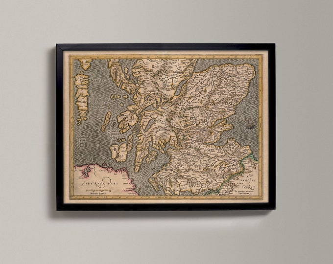 Antique Map of the Outer Hebrides | Map Print Shows; Isle of Lewis ...