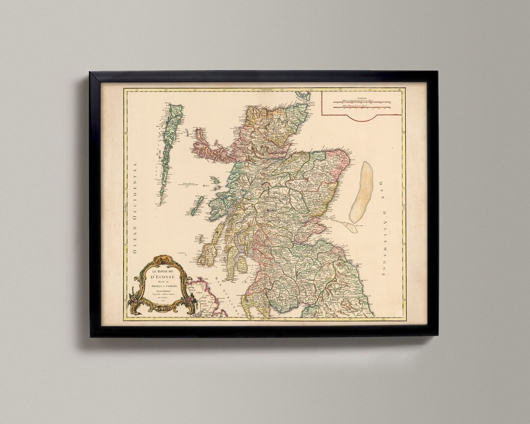 Antique Map of Scotland | Giclée Reproduction, Antique Wall Art, Home ...