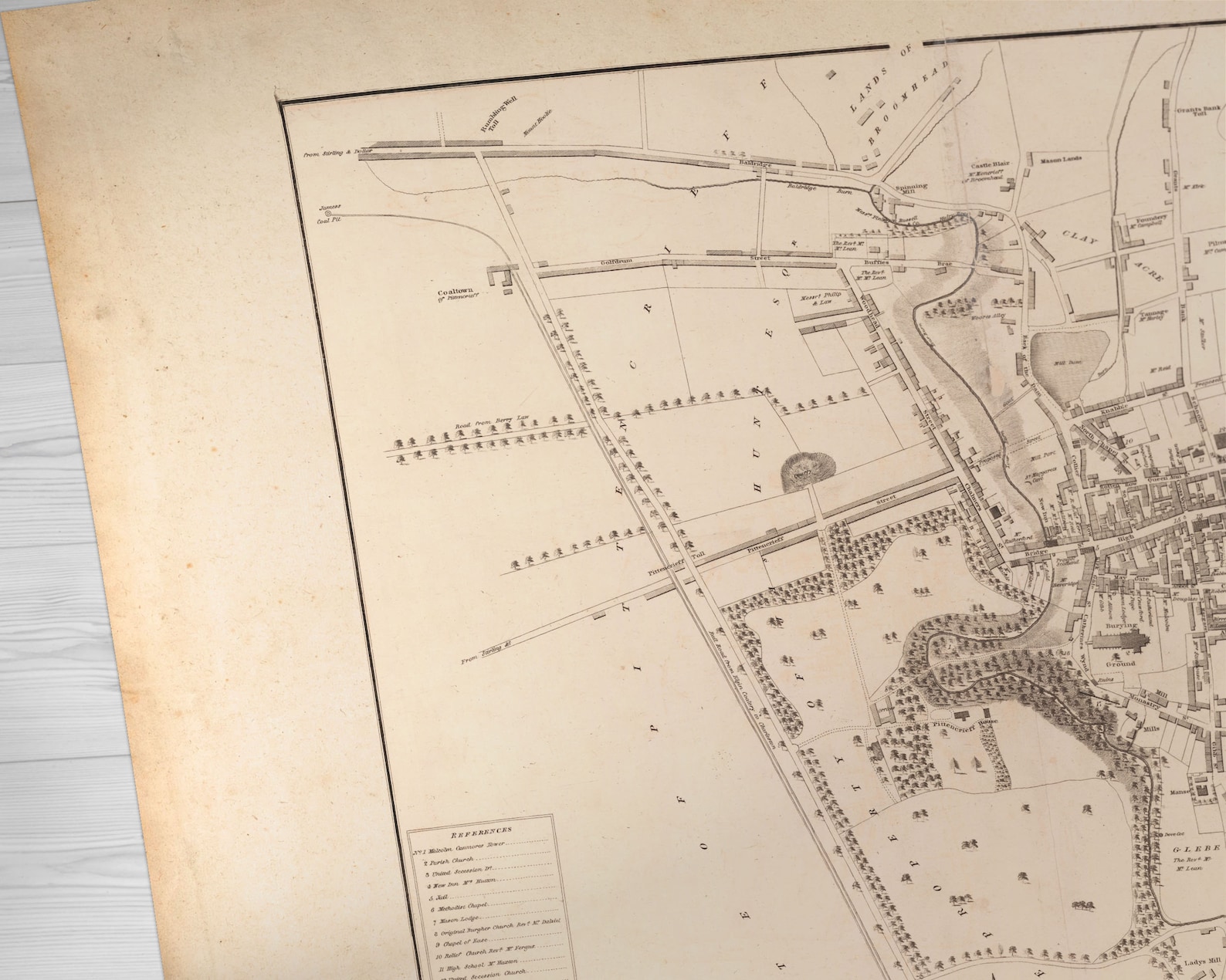 Old Map of Dunfermline | Old Map Print | Dunfermline Old Map ...