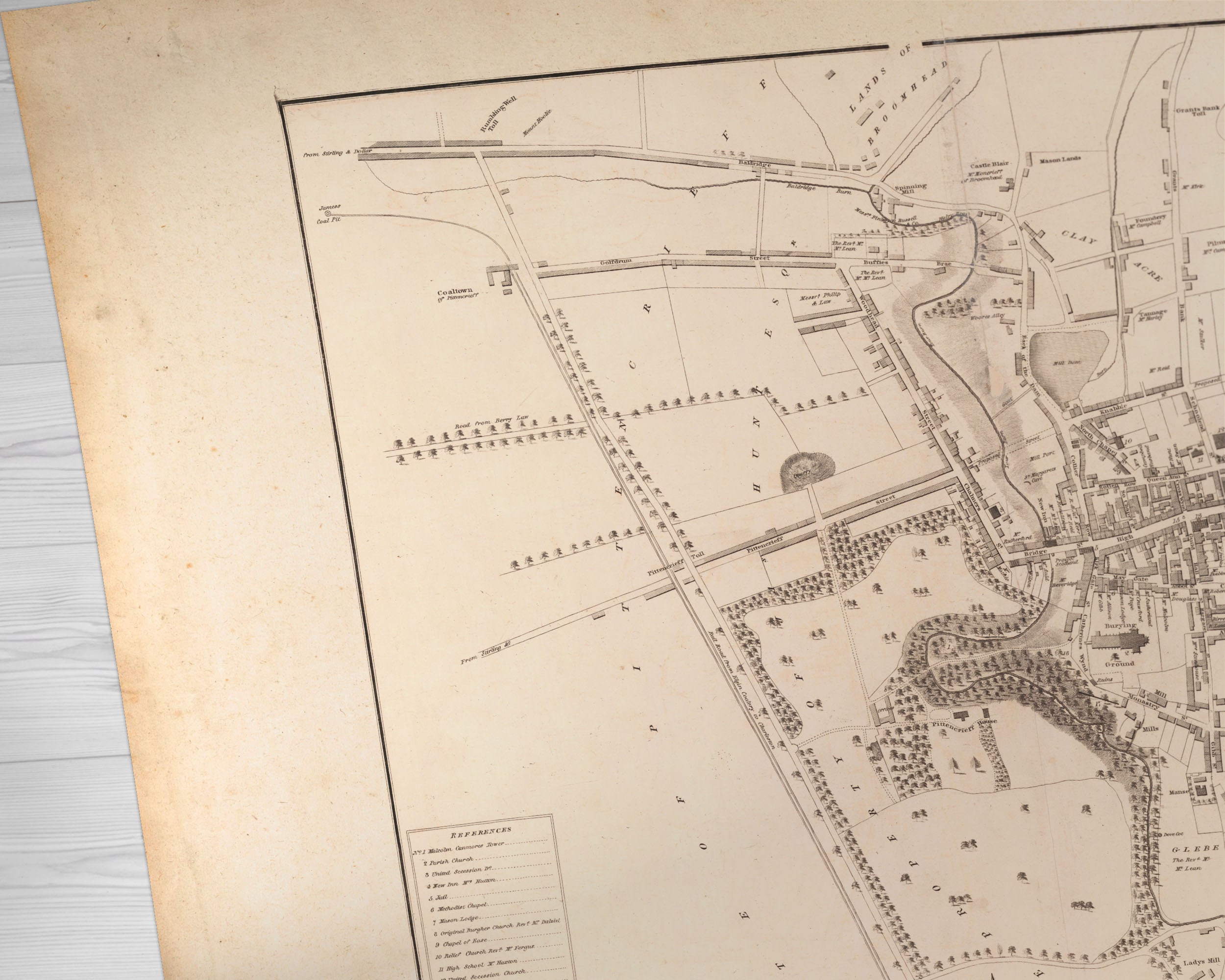 Old Map of Dunfermline Old Map Print Dunfermline Old Map - Etsy UK