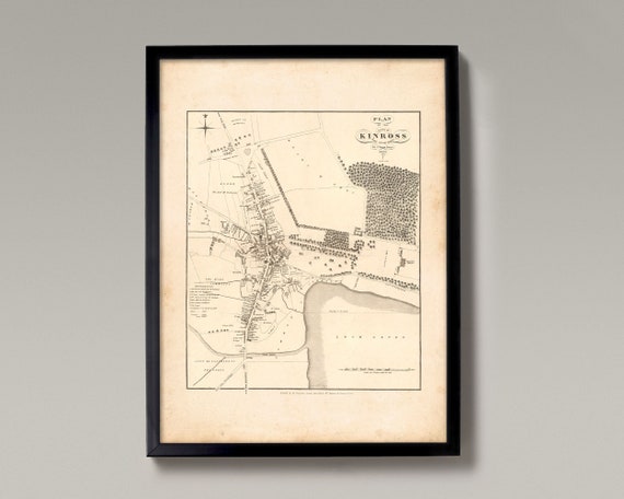 Old Map of Kinross Old Map Print Kinross Old Map Kinross | Etsy