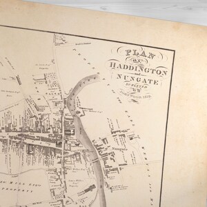 Old Map of Haddington | Old Map Print | Haddington Old Map, Haddington ...