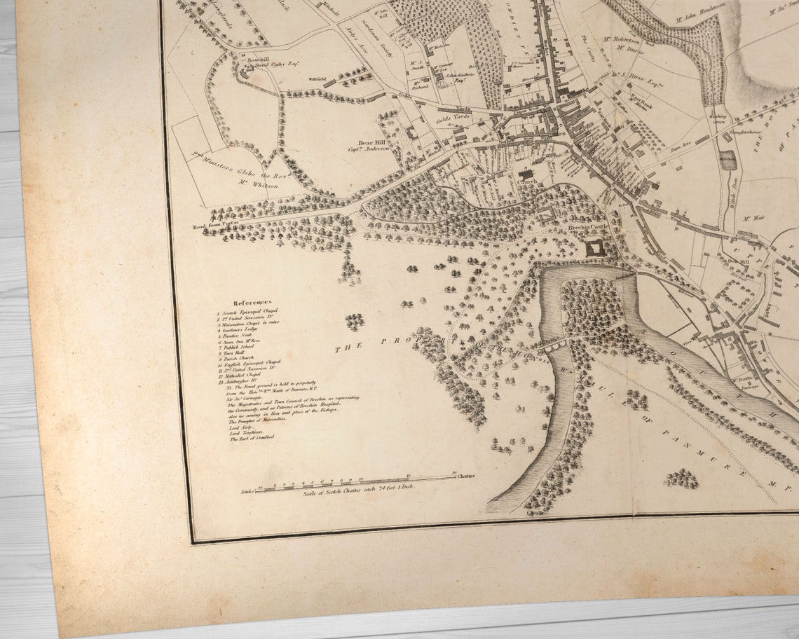 Old Map of Brechin | Old Map Print | Brechin Old Map, Brechin Vintage ...