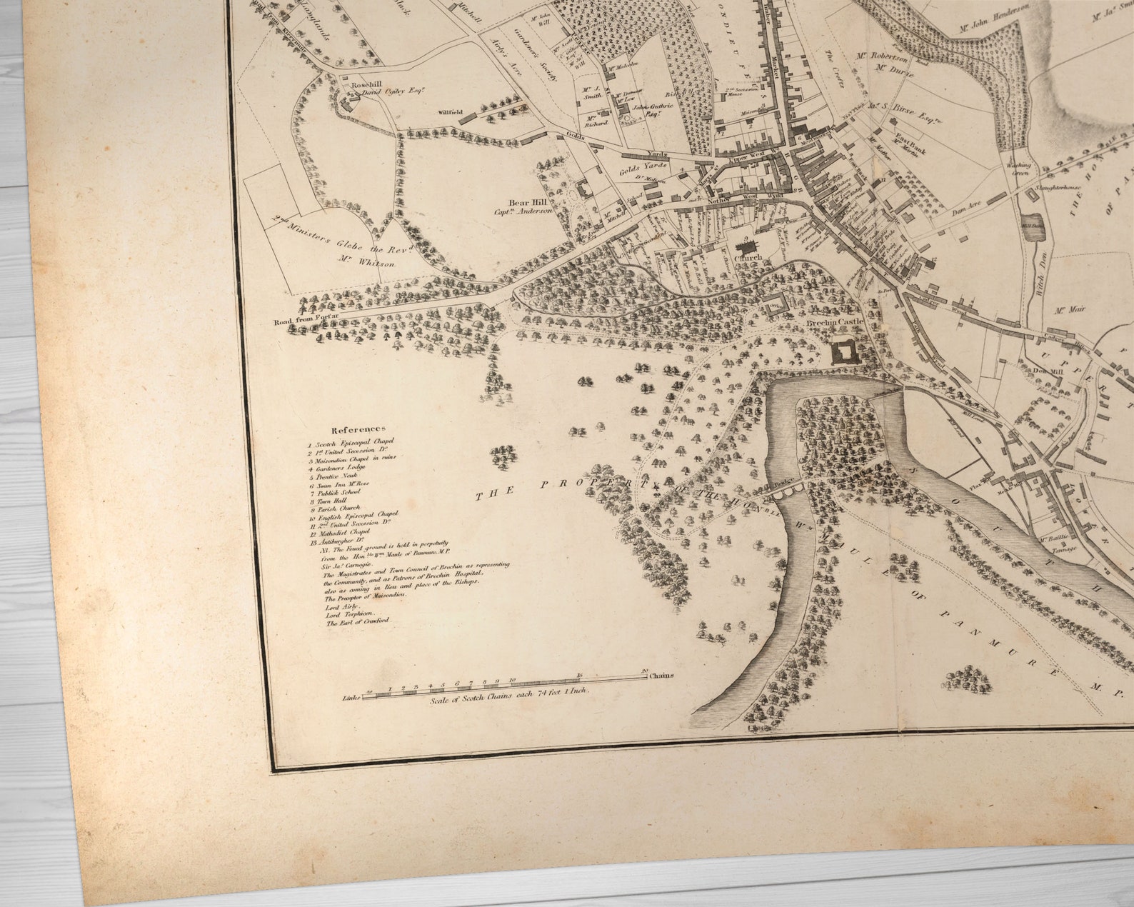 Old Map of Brechin Old Map Print Brechin Old Map Brechin - Etsy