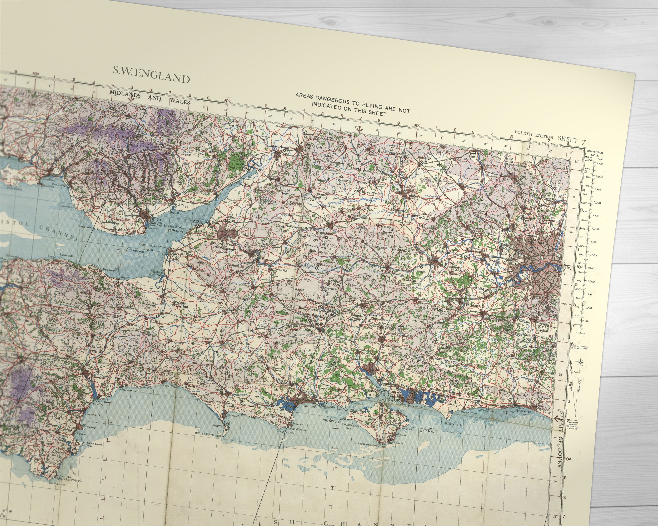 Old Map of South West England British War Office GSGS 4369 - Etsy UK