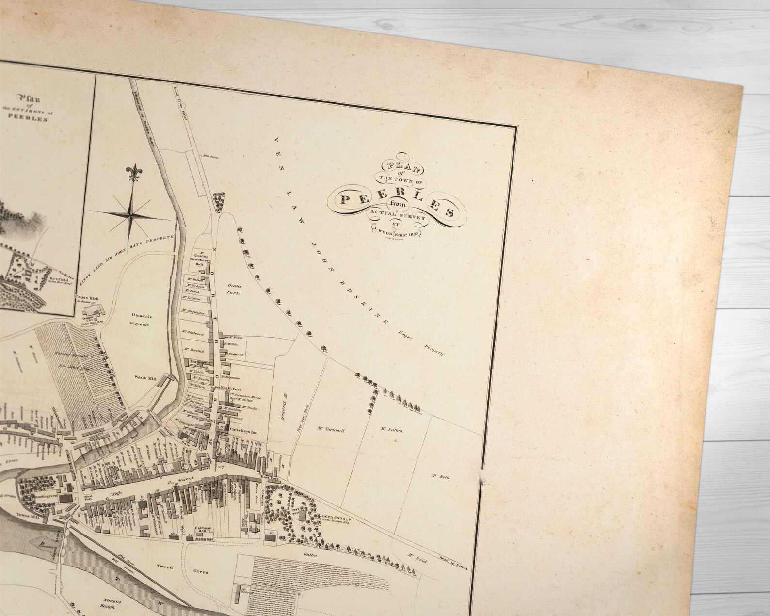 Old Map of Peebles Old Map Print Peebles Old Map Peebles - Etsy UK