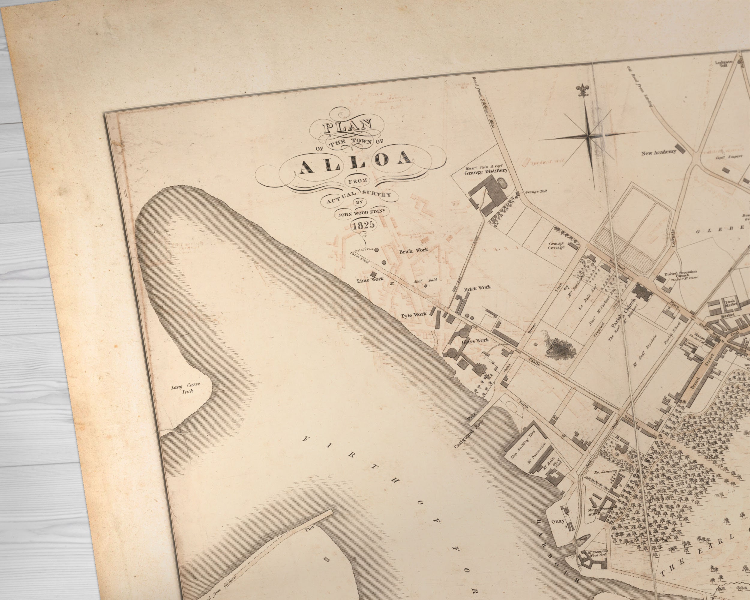 Old Map of Alloa | Old Map Print | Alloa Old Map, Alloa Vintage Map ...