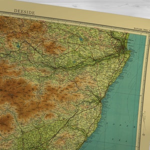 Old Map of Deeside | Aberdeen, Stonehaven, Braemar, Ballater, Tomintoul ...