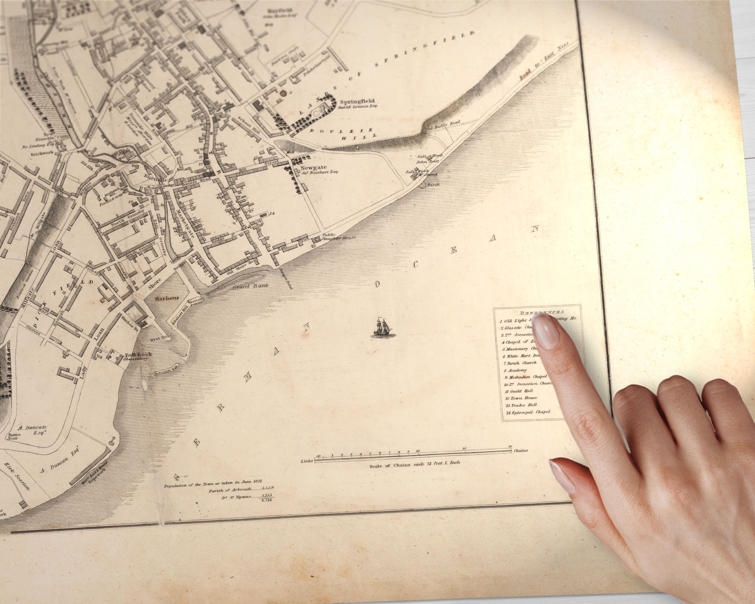 Arbroath Antique Map Fine Art Print Antique Map of - Etsy UK