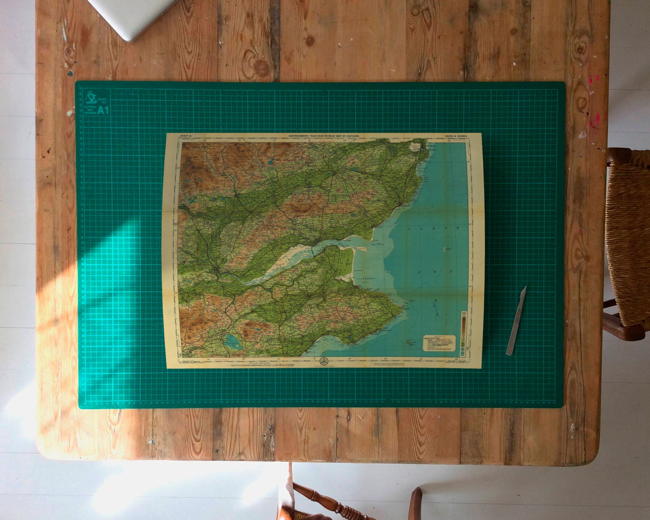 Old Map of Fife & Angus Dundee, St. Andrews, Arbroath, Perth ...