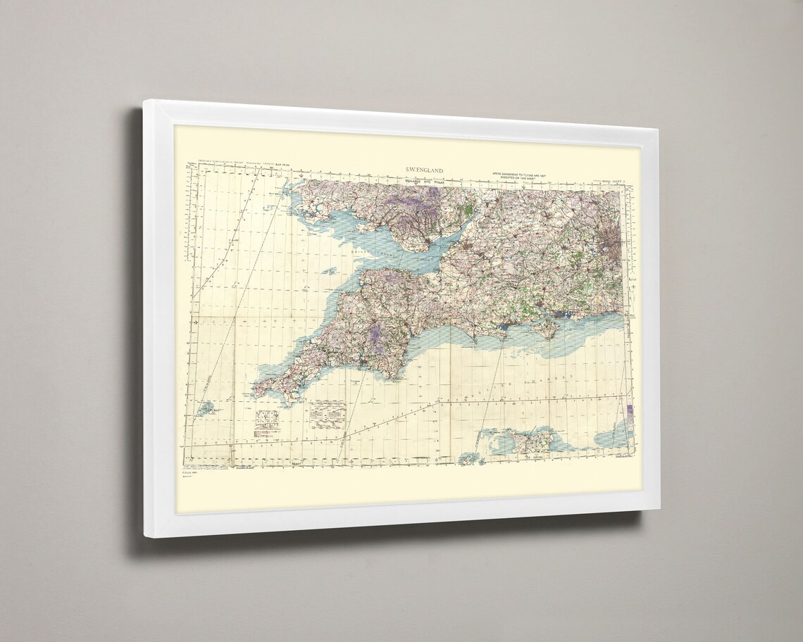 Old Map of South West England British War Office GSGS 4369 - Etsy UK