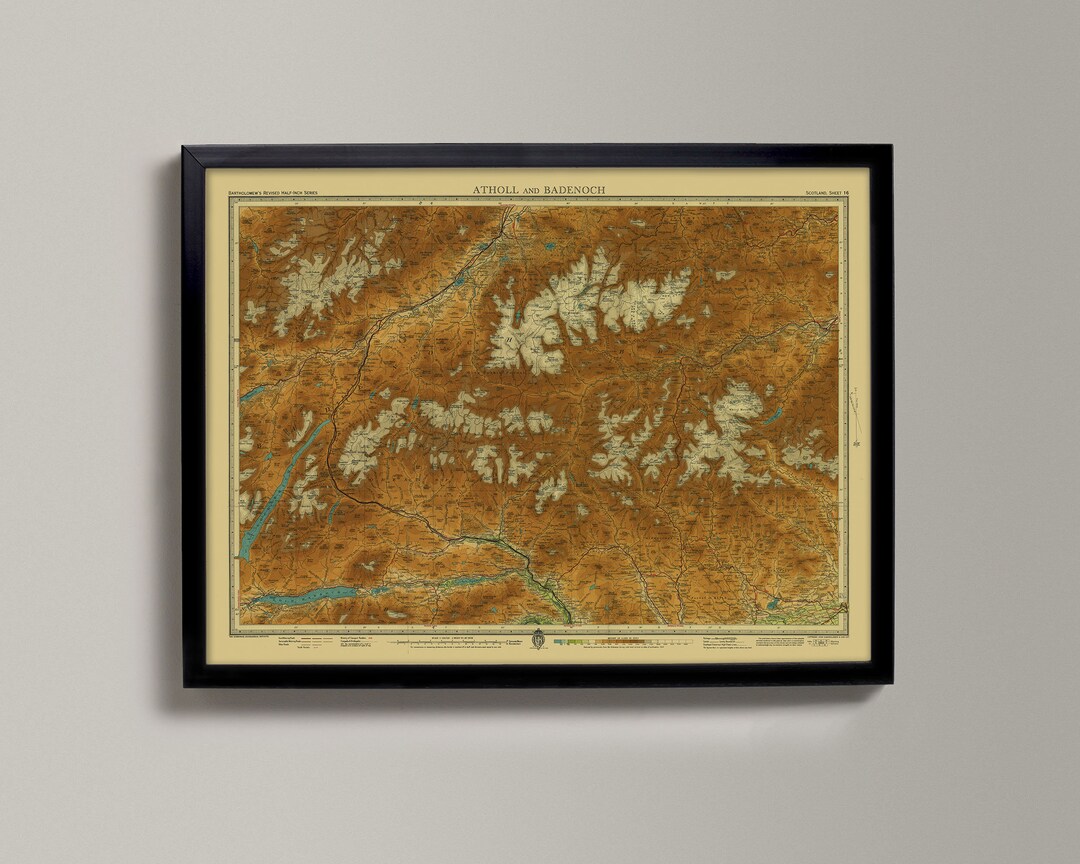 Old Map of Atholl & Badenoch | Blair Atholl, Aviemore, Pitlochry ...