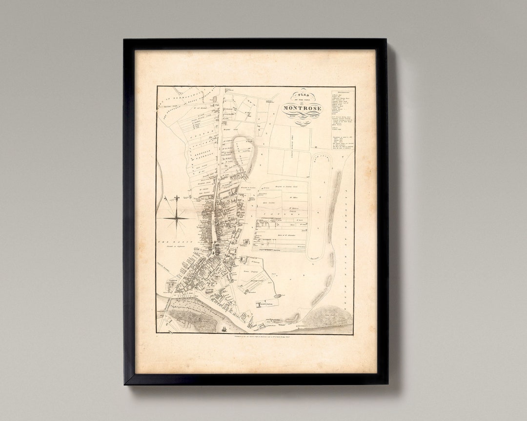 Old Map of Montrose | Fine Art Print | Vintage Town Survey in Angus ...