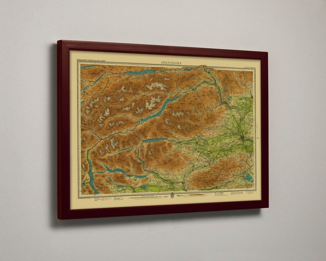 Old Map of Perthshire | Perth, Aberfeldy, Crieff, Killin, Tyndrum ...