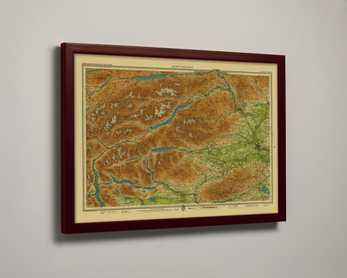 Old Map of Perthshire | Perth, Aberfeldy, Crieff, Killin, Tyndrum ...
