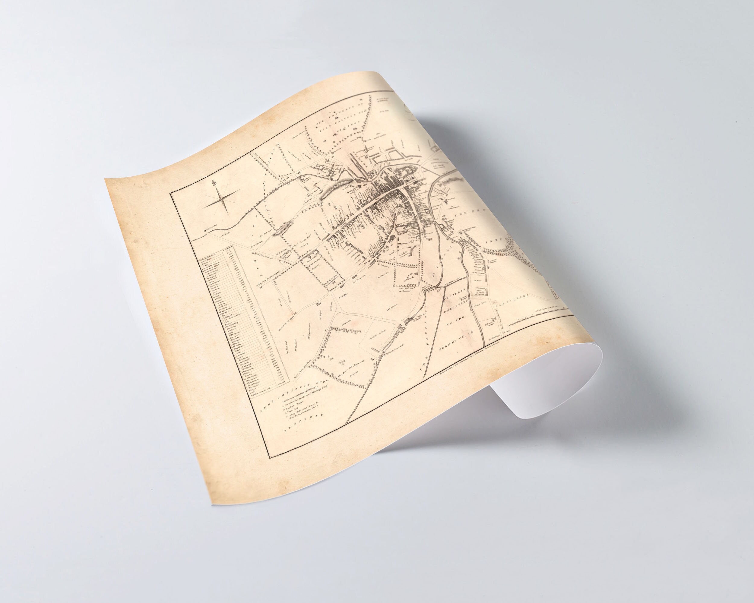 Cupar Old Town Plan Fine Art Print Antique Vintage Map - Etsy UK