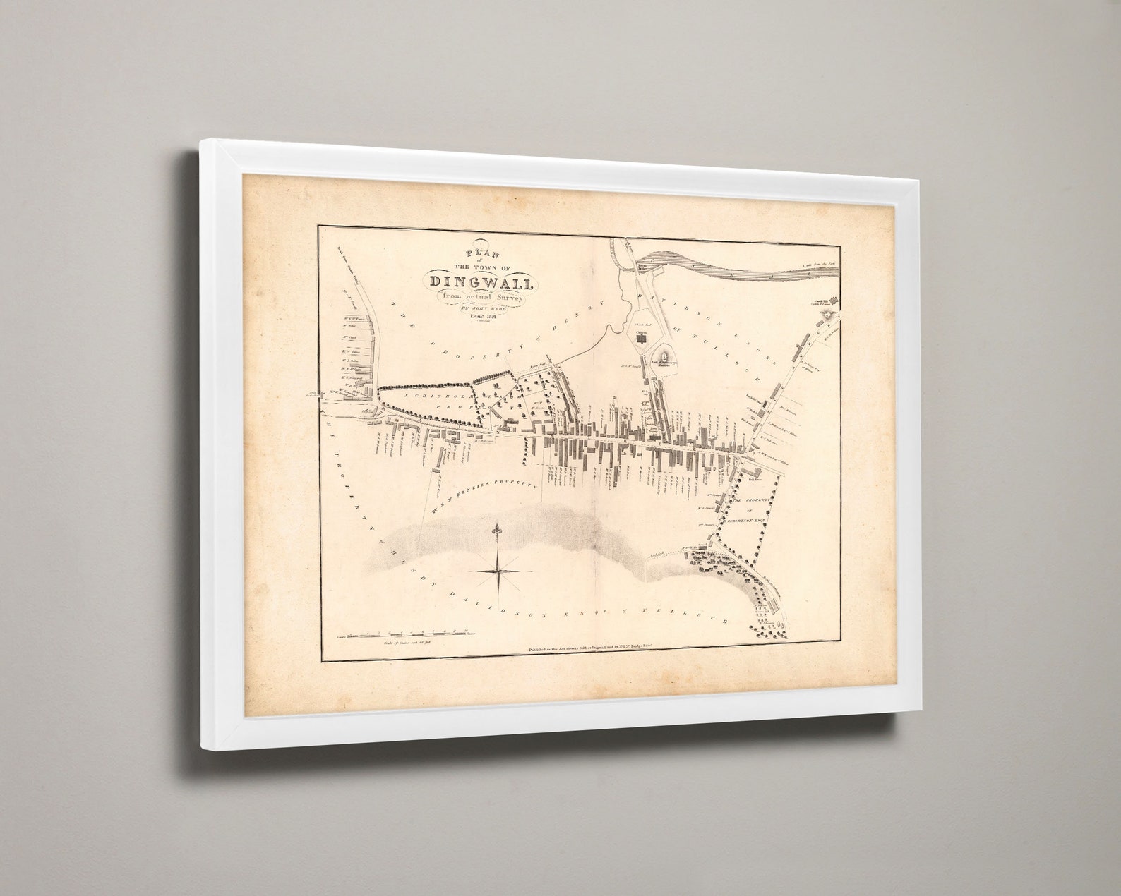 Dingwall Old Map Fine Art Print Antique Vintage Old Map - Etsy UK