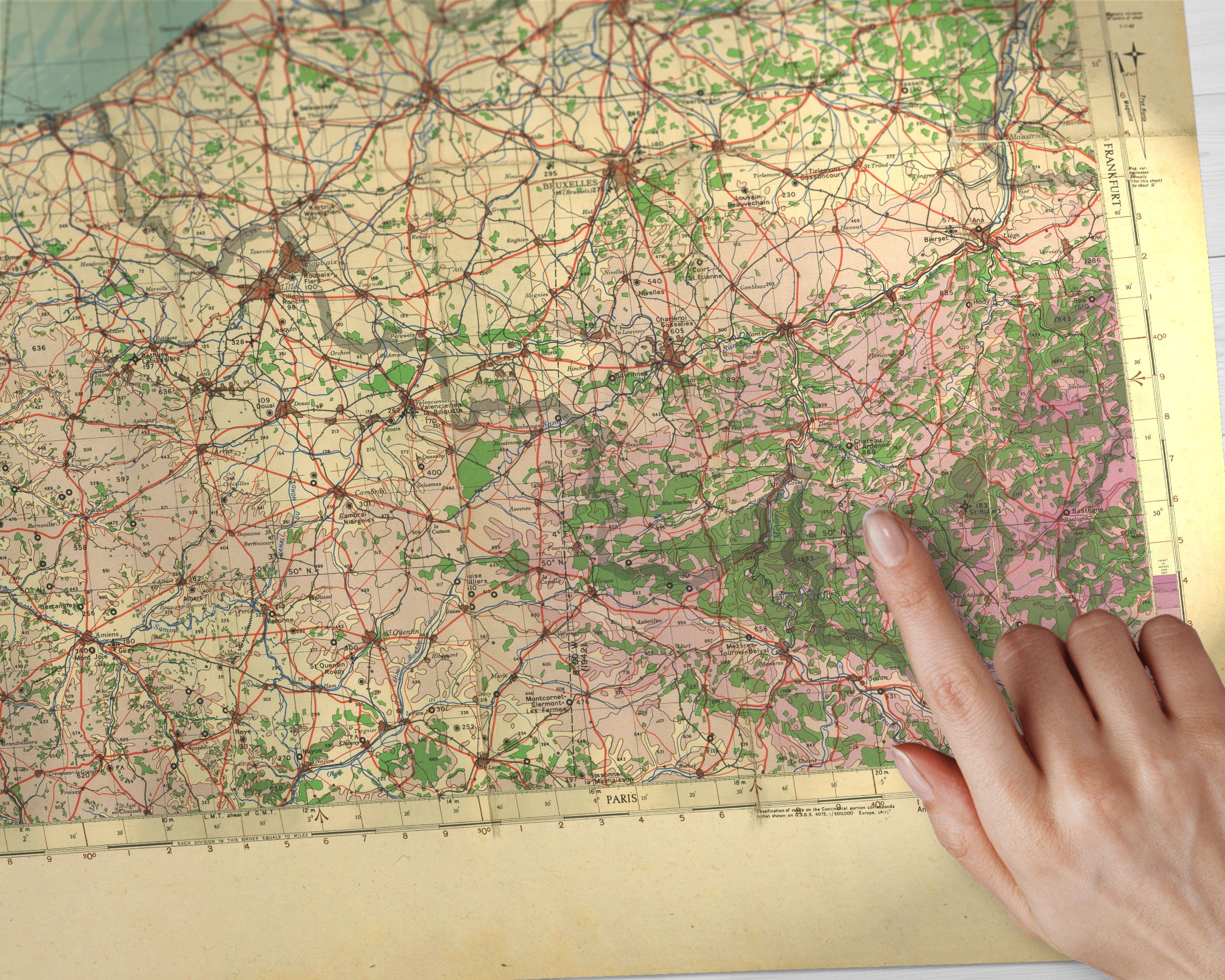 Old Map of English Channel Wwii-era British War Office GSGS - Etsy UK