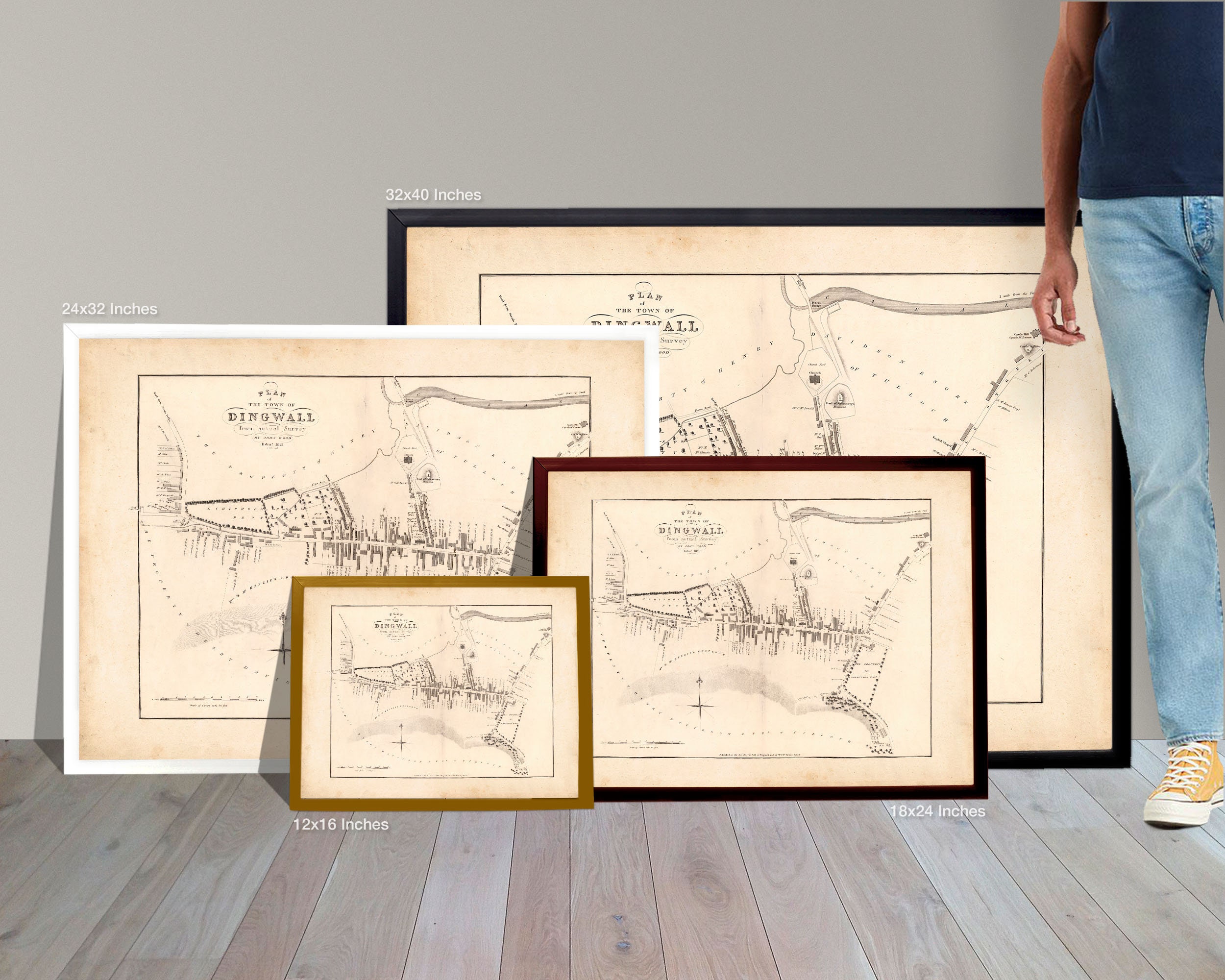 Dingwall Old Map Fine Art Print Antique Vintage Old Map - Etsy UK