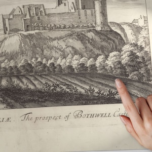 The Prospect of Bothwell Castle | Historical Scottish Town Drawing ...