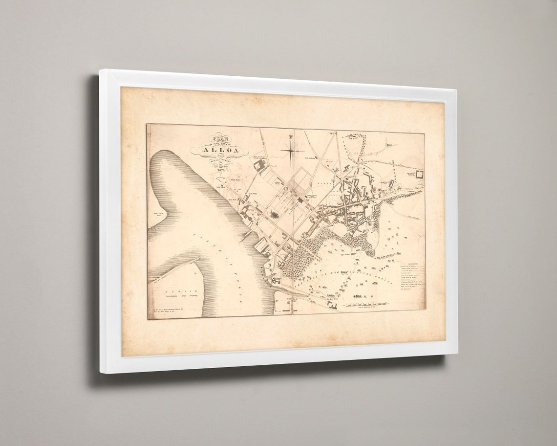 Old Map of Alloa Old Map Print Alloa Old Map Alloa - Etsy UK