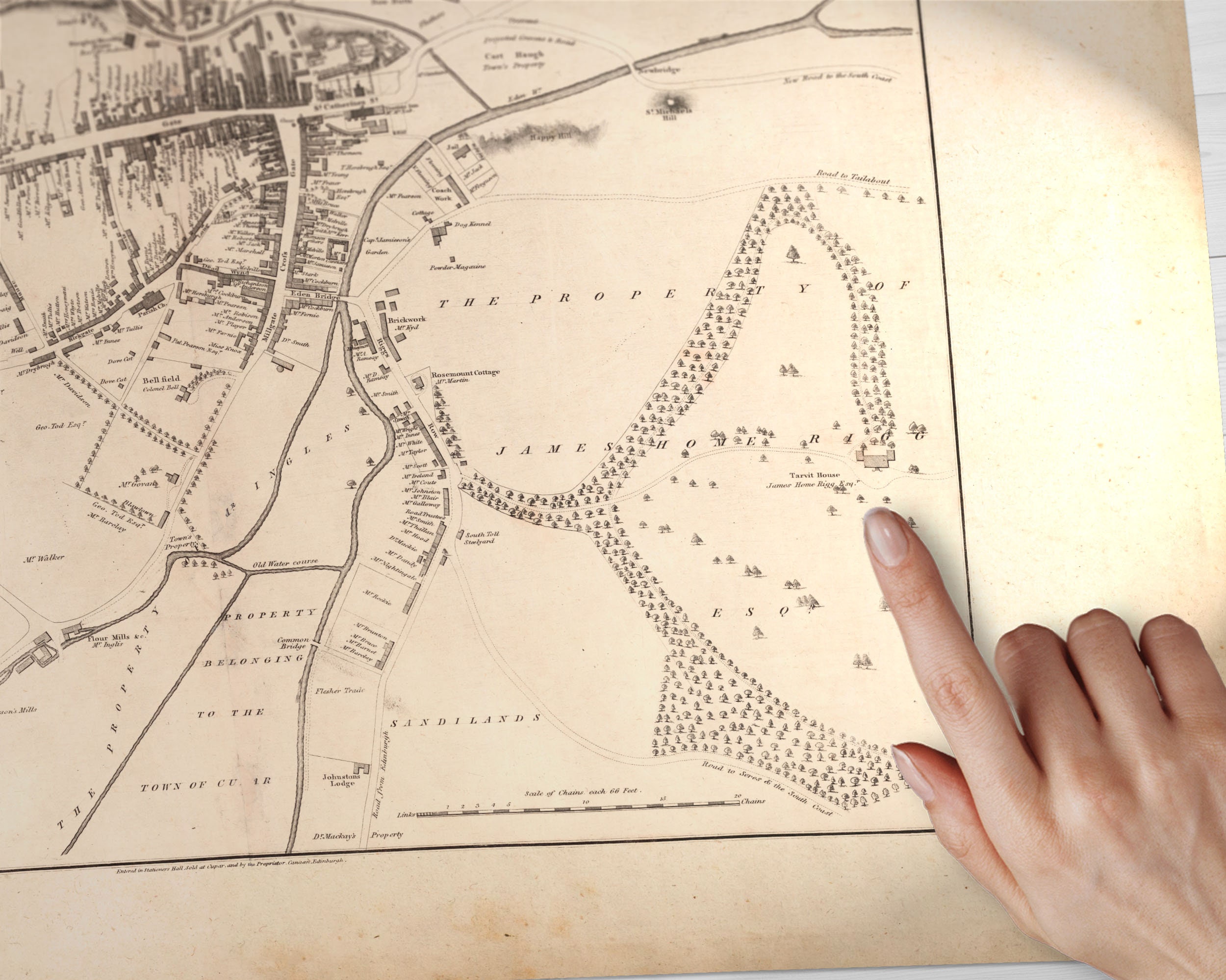 Cupar, Old Town Plan | Fine Art Print | Antique, Vintage Map of Fife ...