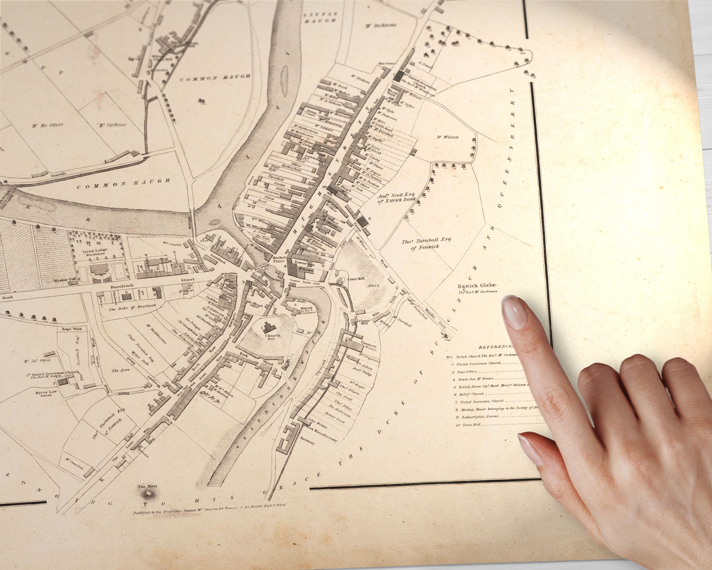 Hawick Old Map Giclée Fine Art Print Antique Town Plan - Etsy UK