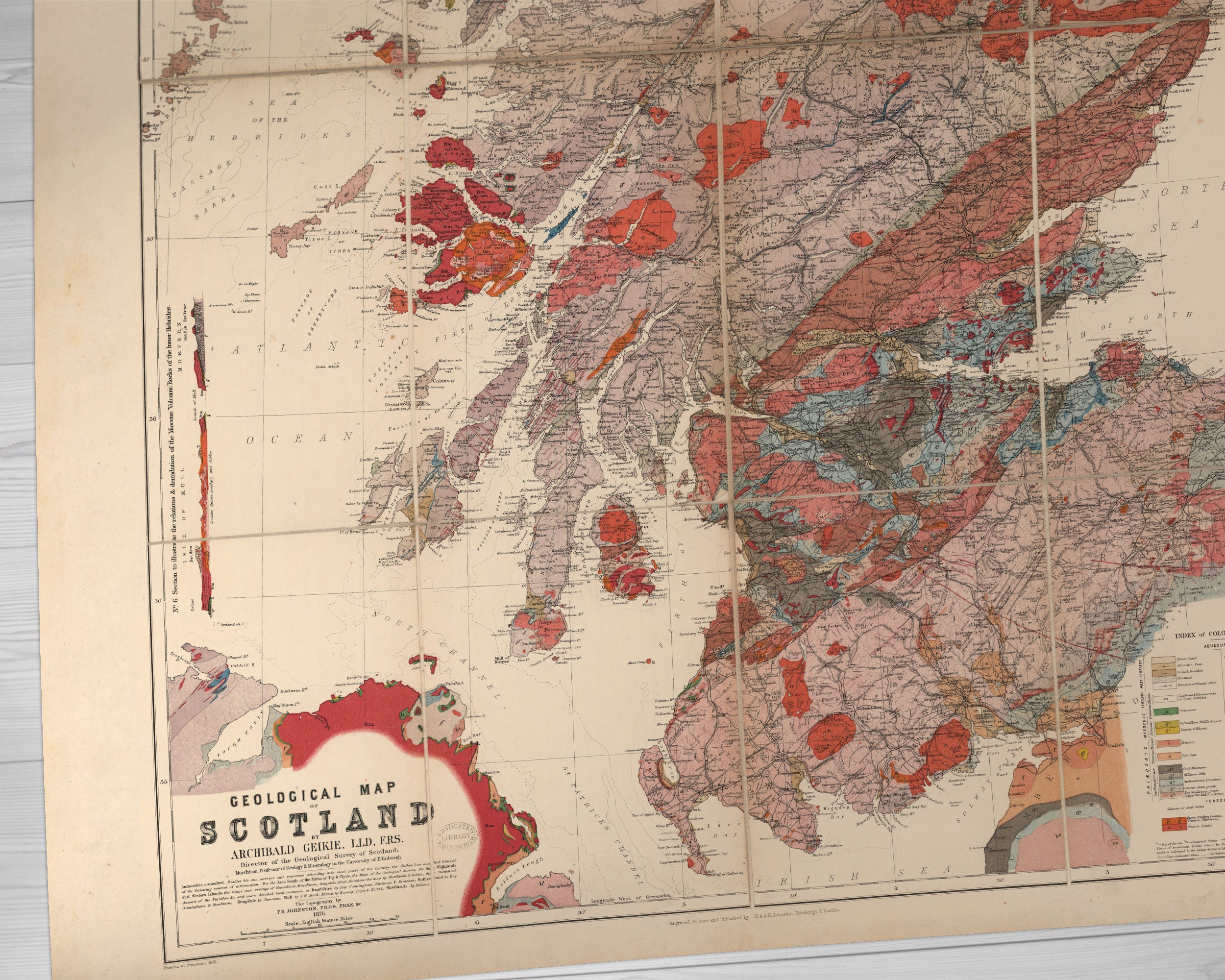 Scottish Geological Chart | Giclée Reproduction, Geologist Gift ...