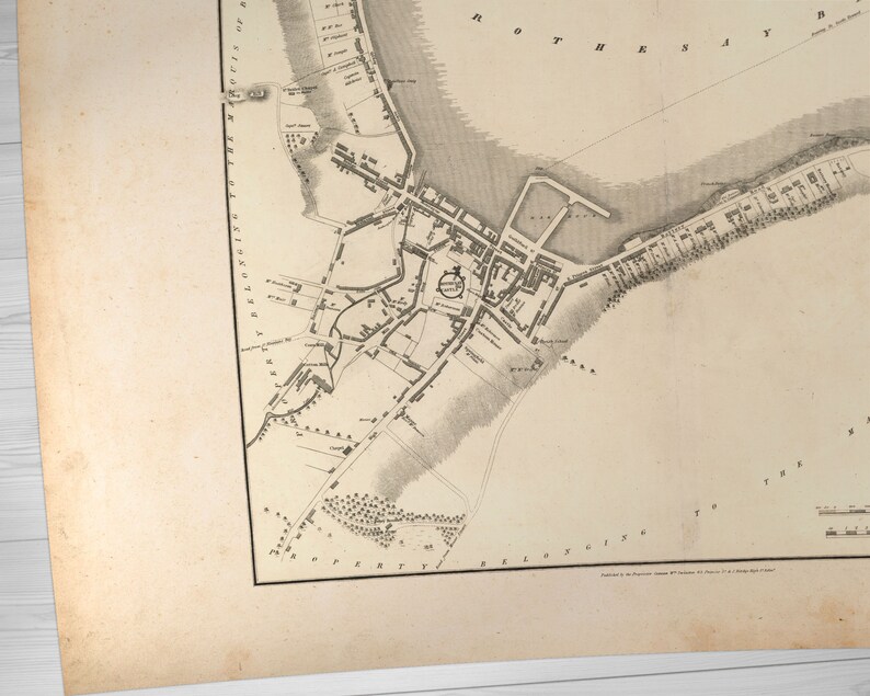 Old Map of Rothesay Old Map Print Rothesay Old Map - Etsy UK