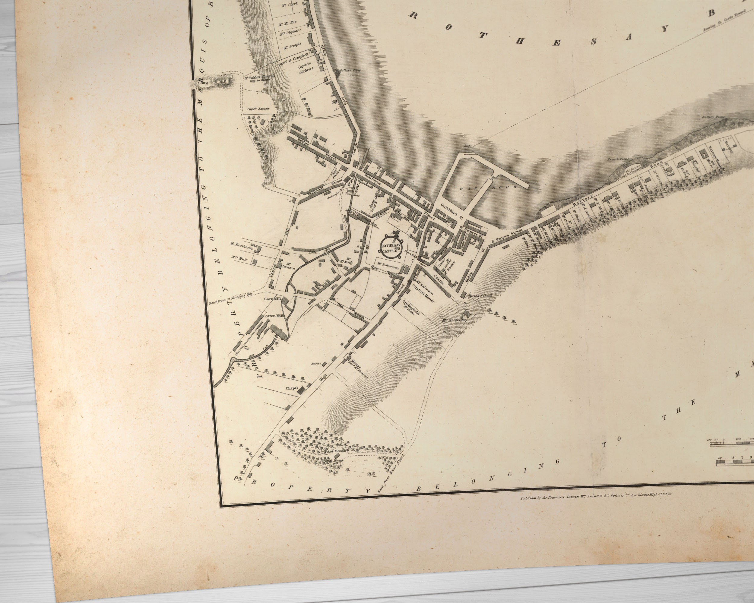 Old Map of Rothesay Old Map Print Rothesay Old Map - Etsy UK