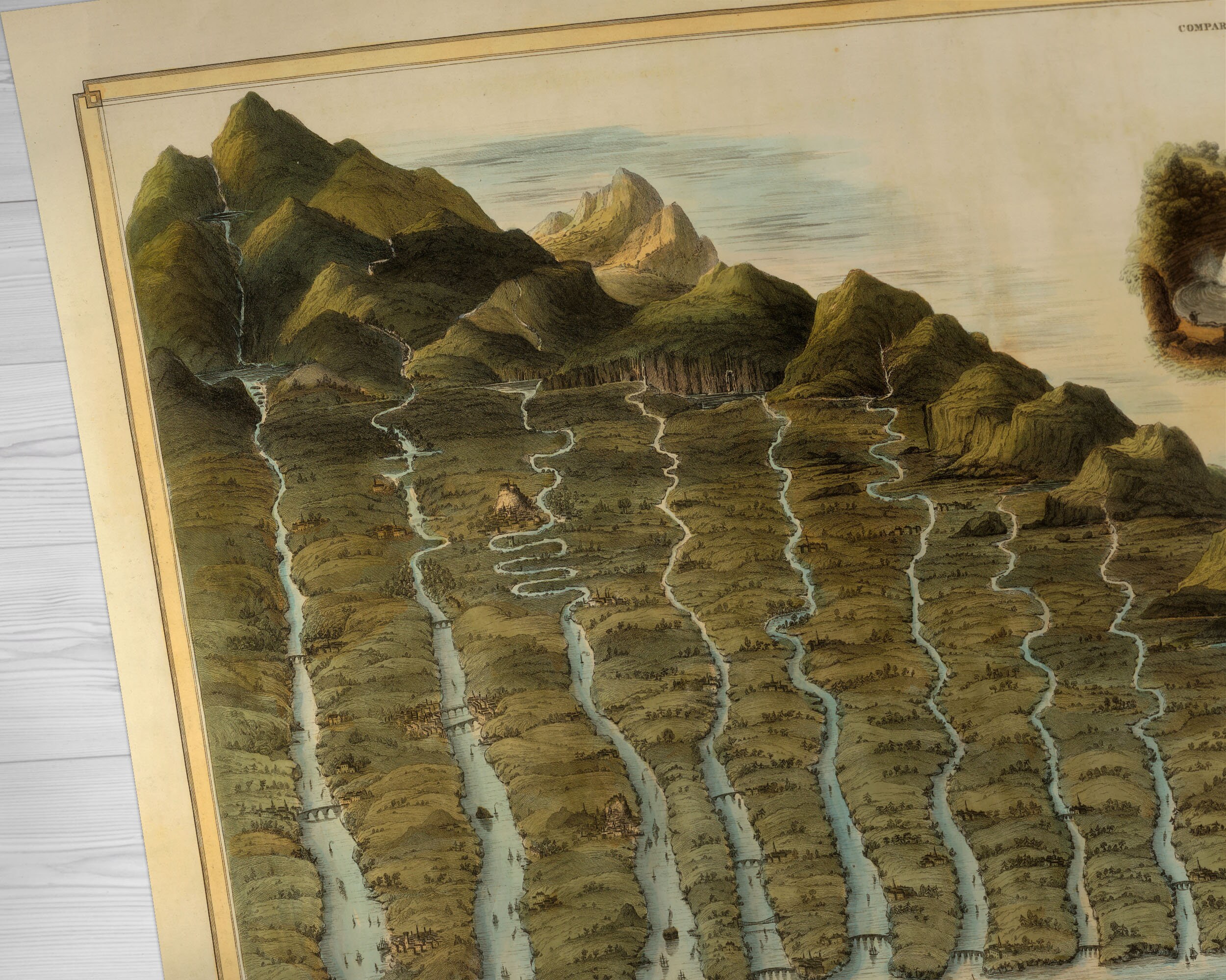 Principal Rivers of Scotland Old Map of Scottish Rivers Scottish Gift ...