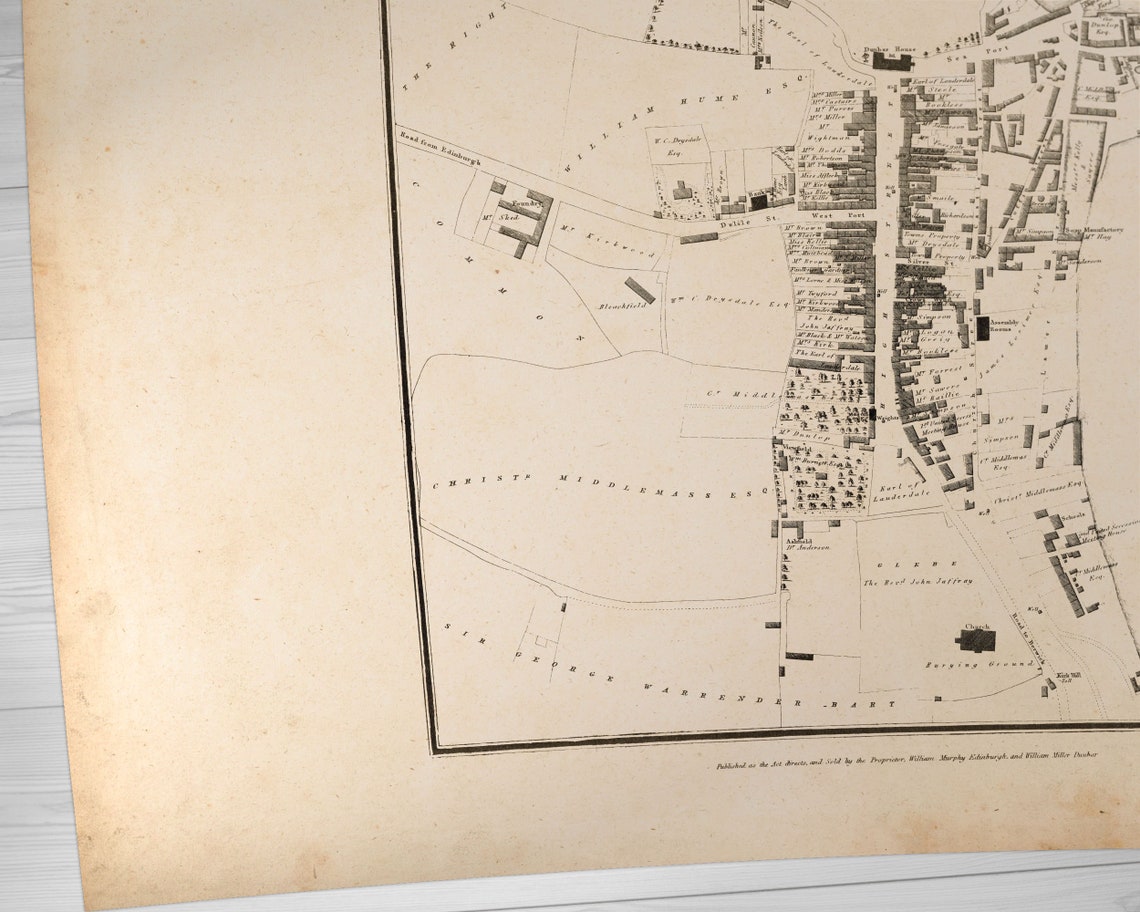 Old Map of Dunbar Old Map Print Dunbar Old Map Dunbar - Etsy UK