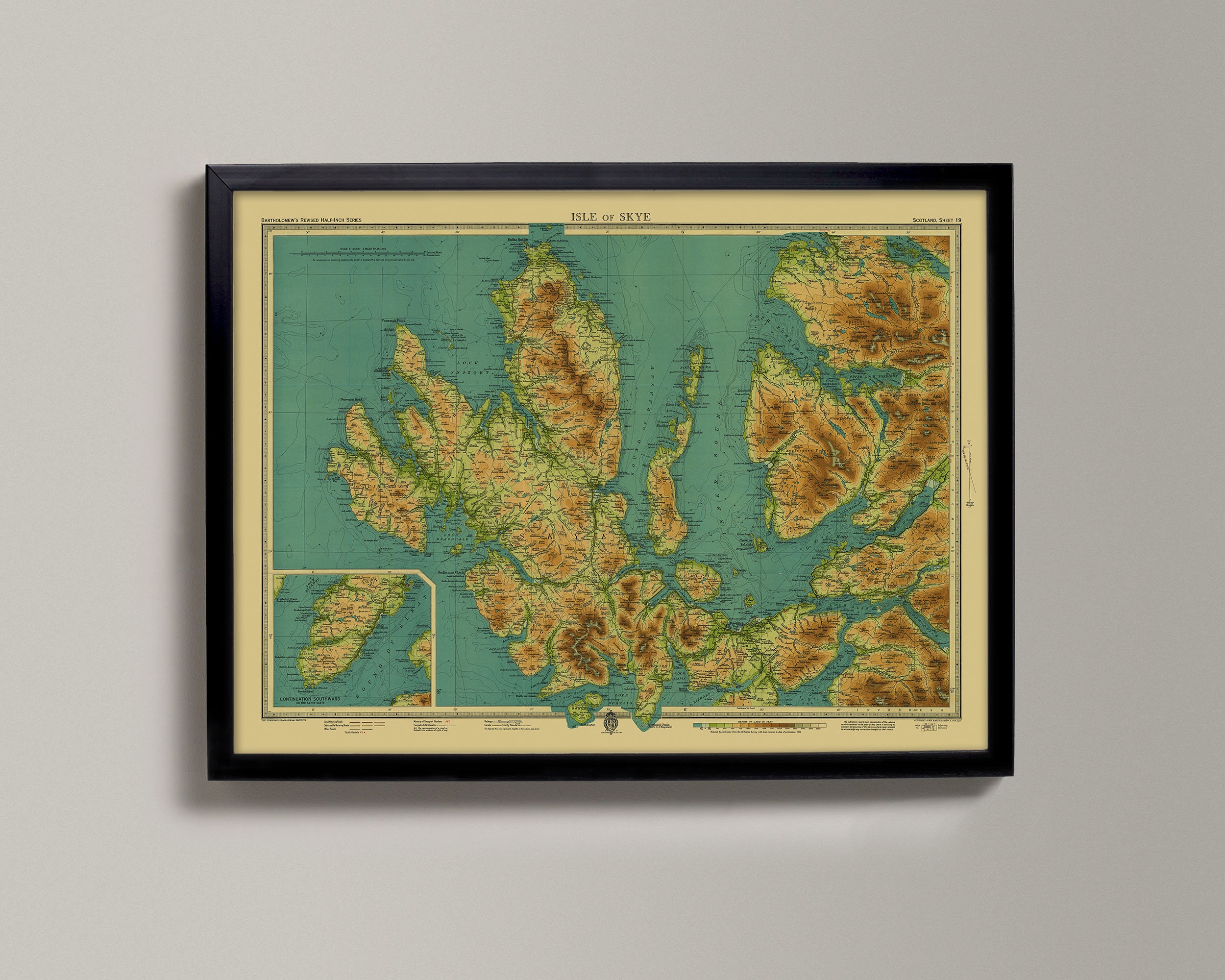 Old Map of Skye & Applecross | NC500 Portree, Raasay, Scalpay, Kyle ...