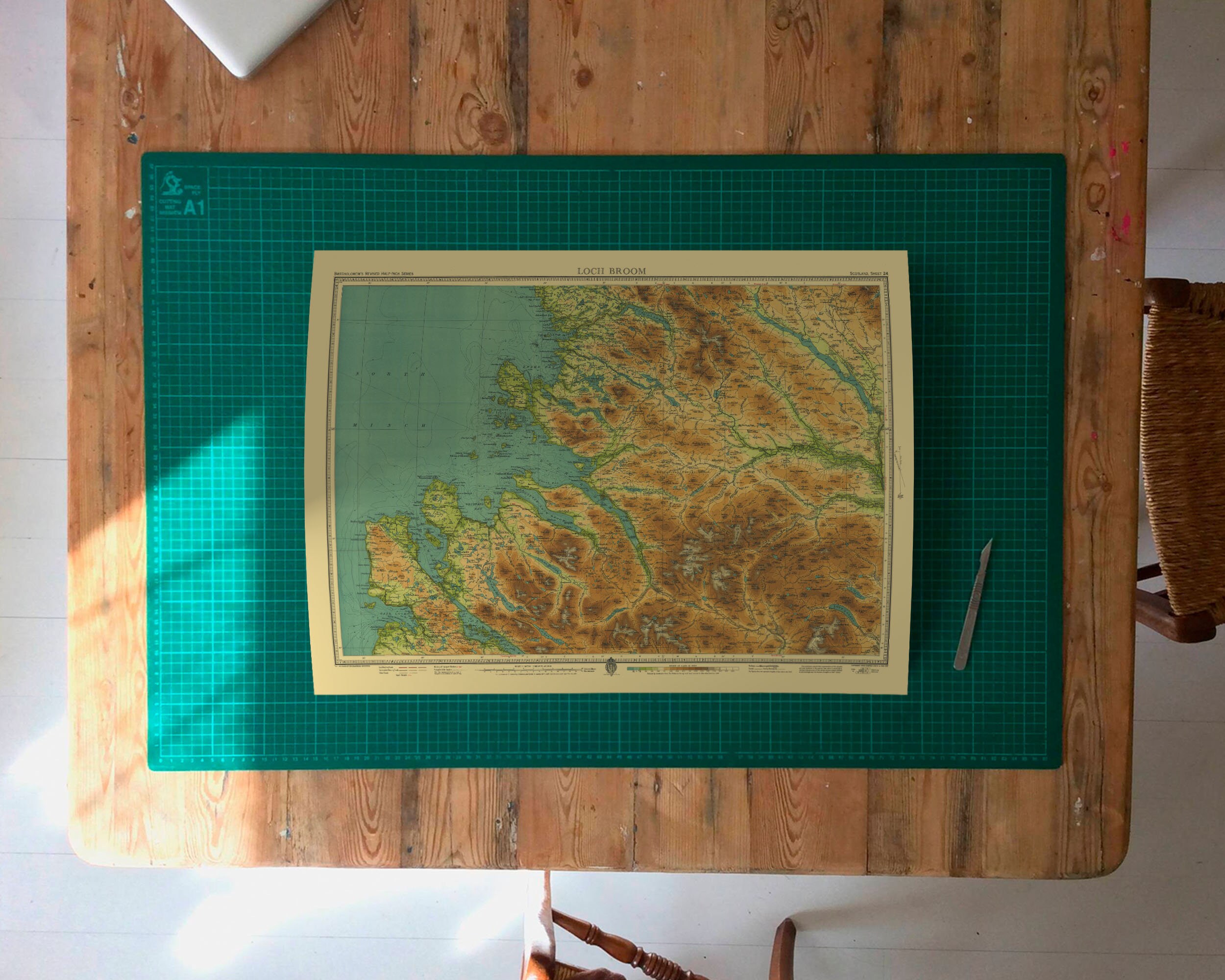 Loch Broom Old Map of Ullapool Gairloch Poolewe Asynt - Etsy UK