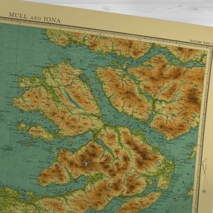 Old Map of Iona & Mull | Lochaline, Coll, Ulva, Tiree, Kintra, Dervaig ...